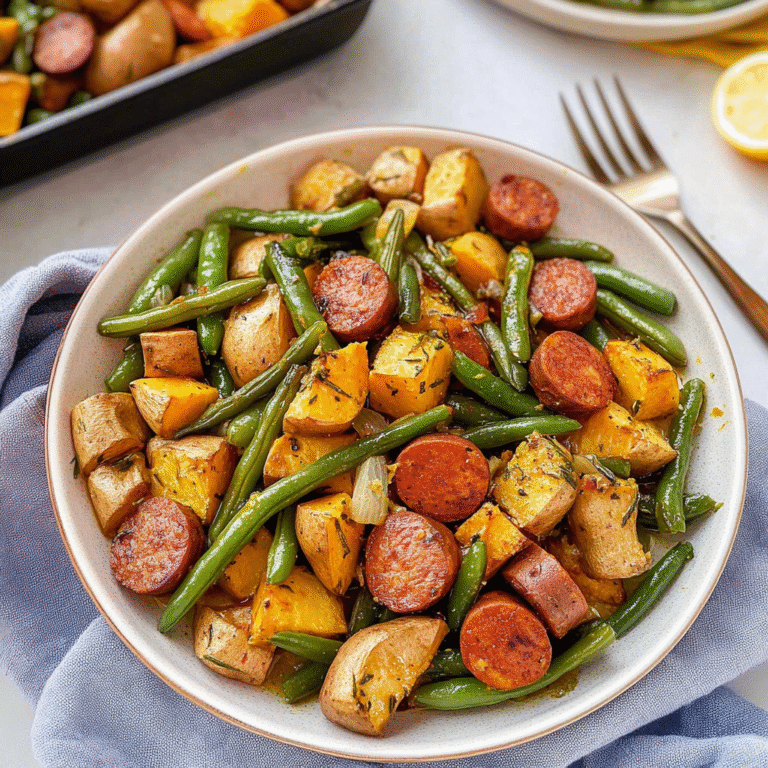 Irresistible Sheet Pan Kielbasa with Sweet Potatoes & Beans ...